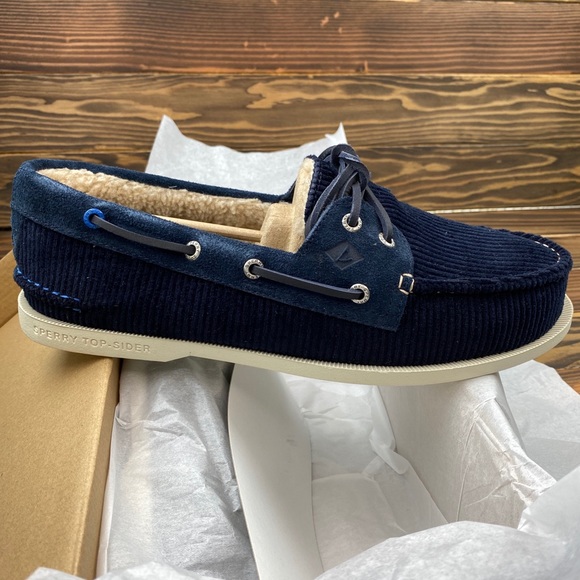 Sperry | Shoes | Sperry Navy Ao 2eye Plush Corduroy Boat Shoes | Poshmark
